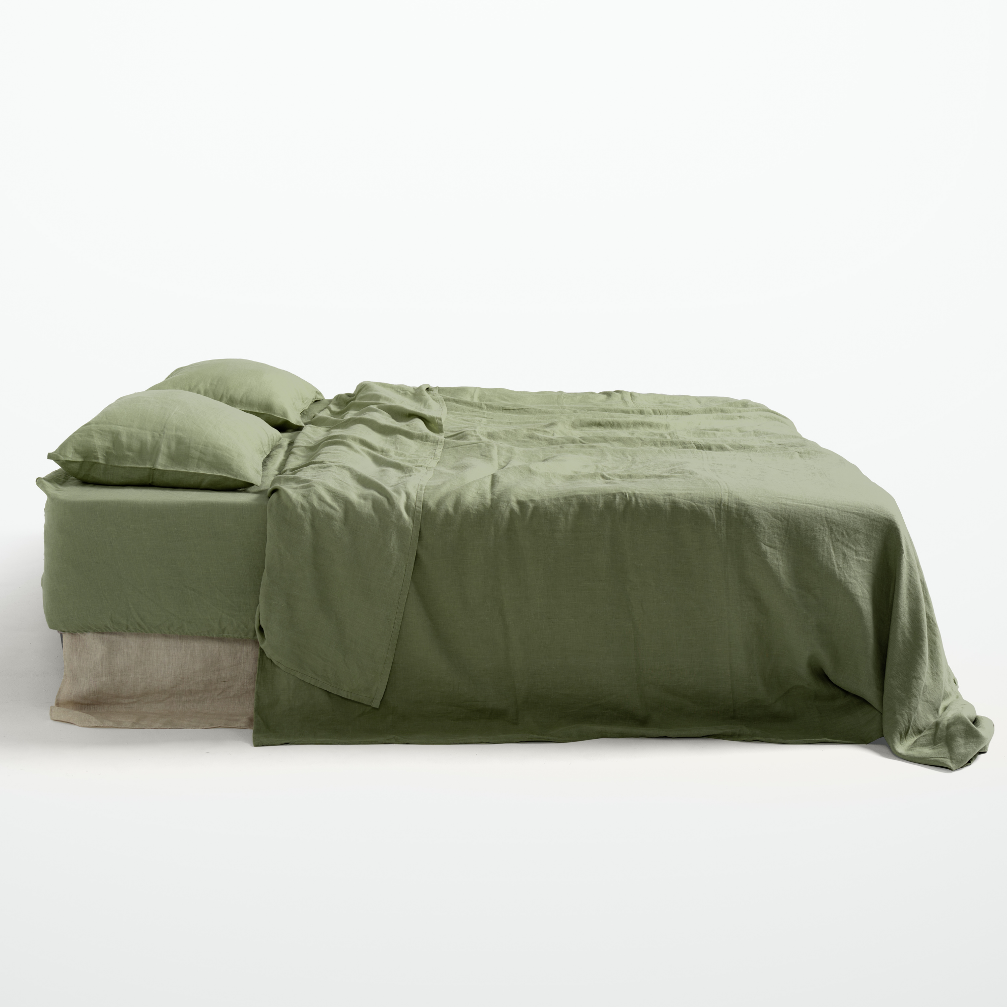Buy Sage Linen Duvet Cover Set Online | The Katha